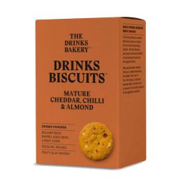 Drinks Bakery Mature Cheddar, Chilli & Almond Luxury Biscuits 110g ...