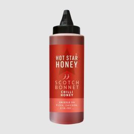 Hot Star Honey Scotch Bonnet Chilli Honey 340g | Bakers & Larners of Holt