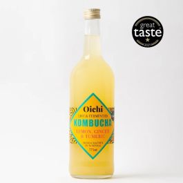 Oichi Lemon, Ginger & Turmeric Kombucha 360ml | Bakers & Larners of Holt