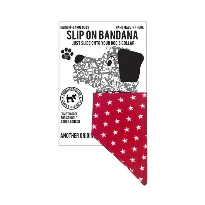 Creature Clothes Slip On Bandana Mini Red Star M/L | Bakers & Larners ...