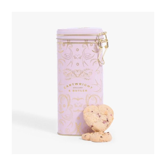 Cartwright & Butler Raspberry & White Chocolate Heart Shaped Biscuits ...